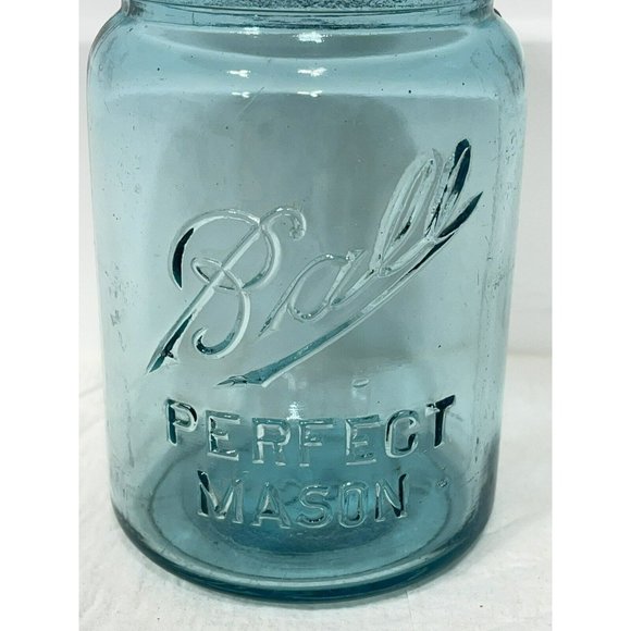 Ball | Accents | Vintage Ball Perfect Mason Aqua Glass Pint Jar 2 With ...